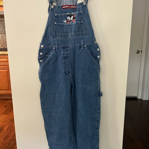 Disney | Pants & Jumpsuits | Vintage Mickey Mouse Denim Overalls | Poshmark